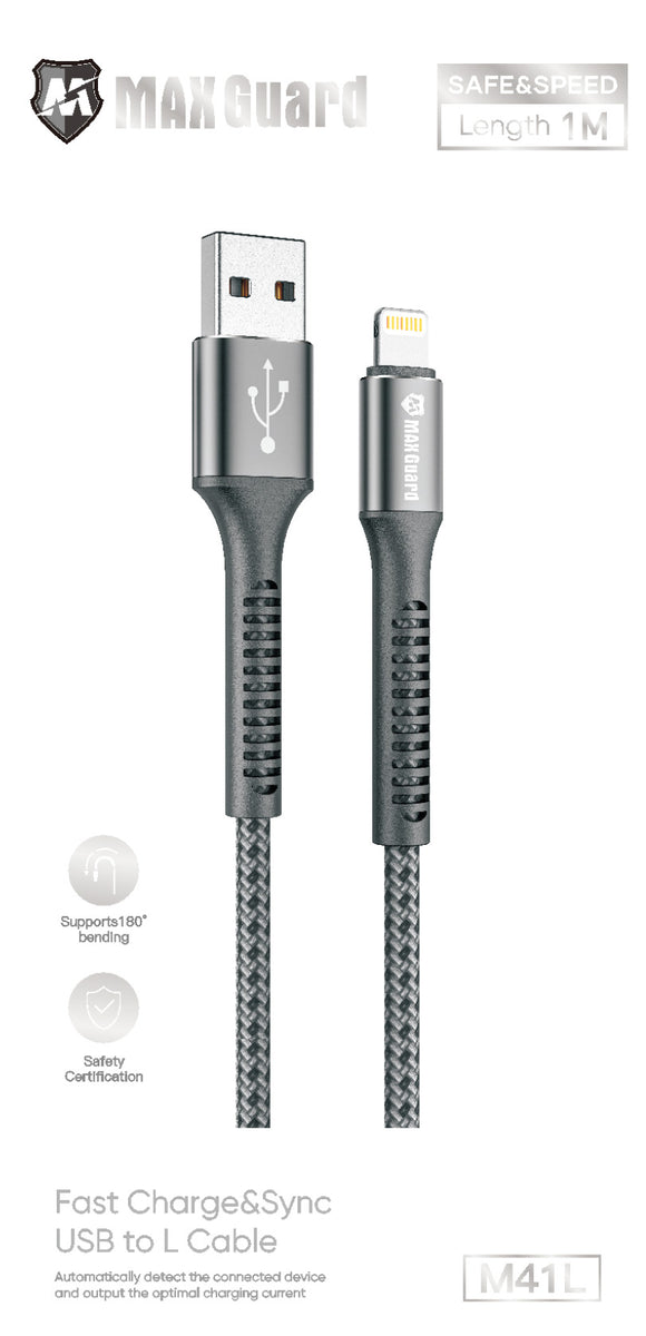 MaxGuard M41L Lightning Cable 1 m – Minca Cases